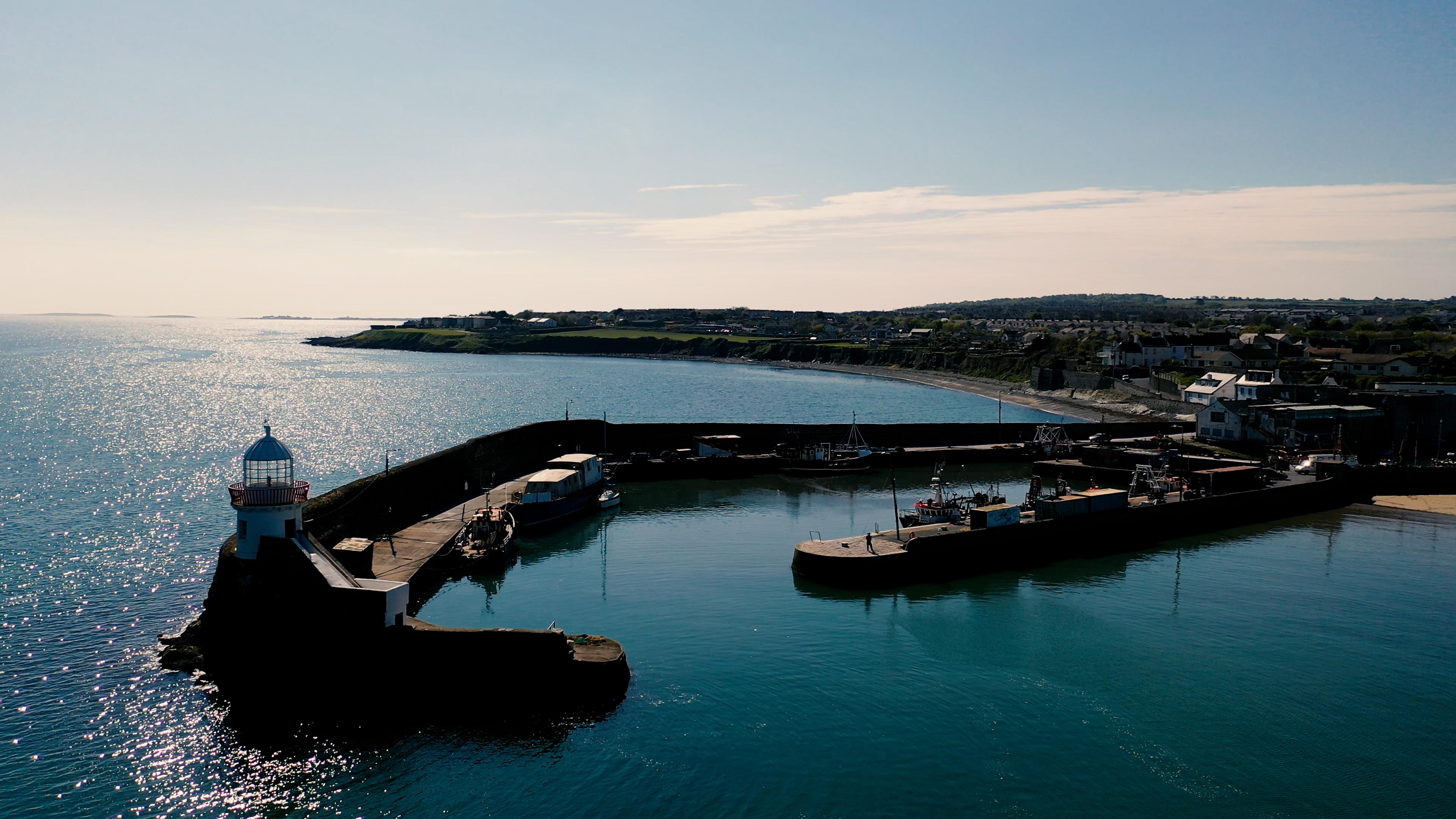 Aerial photo of Balbriggan Harbour | Fingal County Council