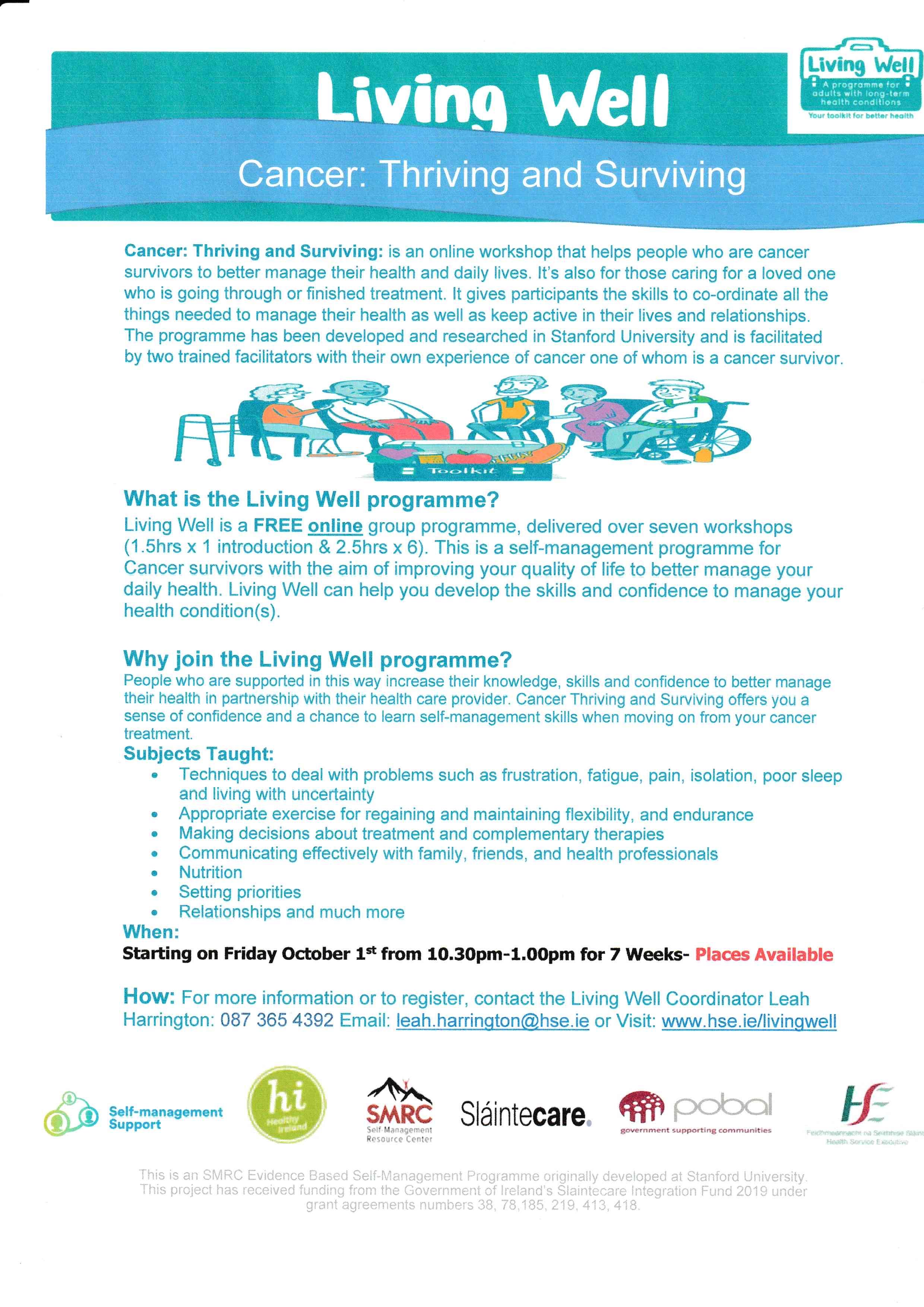 Living Well: Cancer Thriving and Surviving | Fingal County Council