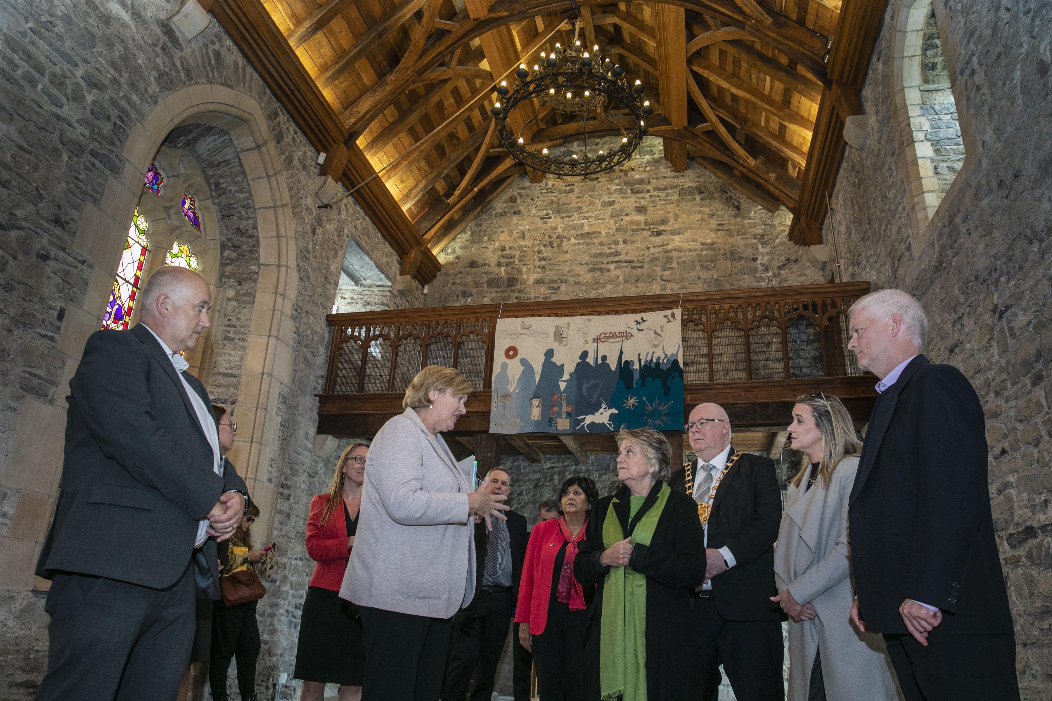 EU Commissioner visits Swords Castle | Fingal County Council